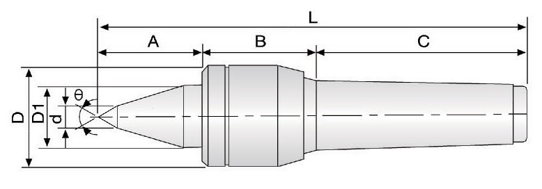 C057 - C057 3MT Live Centre Extended Point | Hare & Forbes Machineryhouse