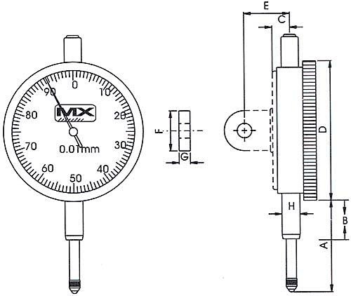 34216 Micron Dial Indicator - Hare & Forbes Machineryhouse