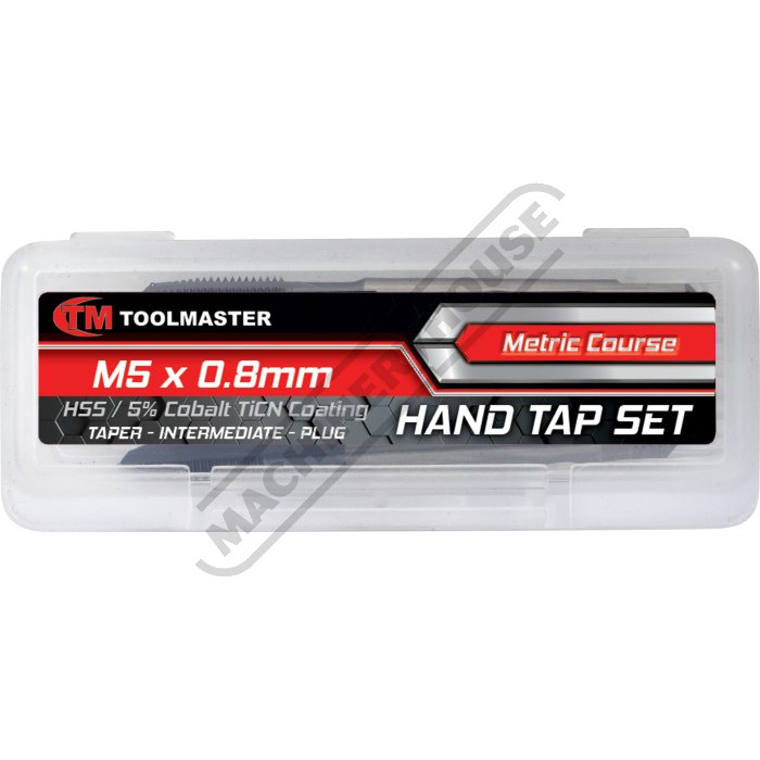 T8204 M5 x 0.8mm HSS Straight Flute 3pc Hand Tap Set - Hare & Forbes ...