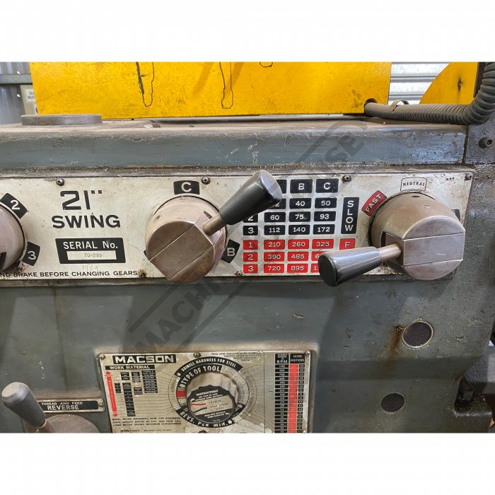 Macson 21`` Swing Gap Bed Centre Lathe - Hare & Forbes Machineryhouse