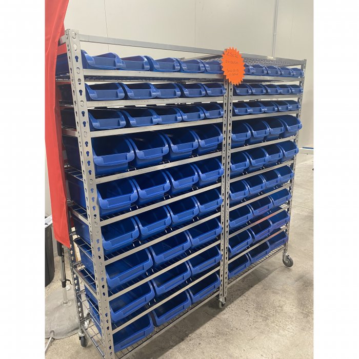 SR72 Mobile Storage Bin Rack - Hare & Forbes Machineryhouse